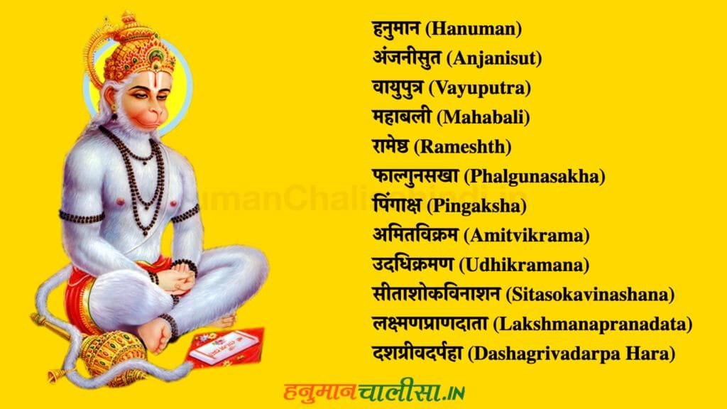 हनुमानजी के 12 नाम और उनके अर्थ | 12 Names of Hanumanji